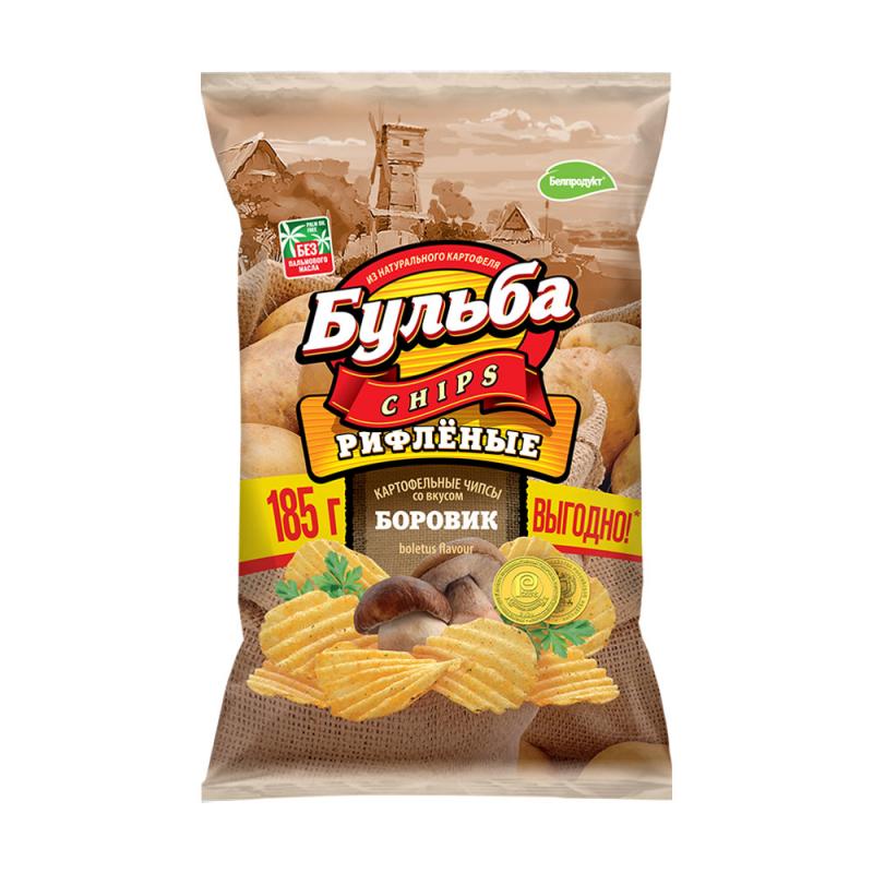 Чипсы картофельные "Бульба", рифлёные, 185 г, в ассортименте - купить в ...