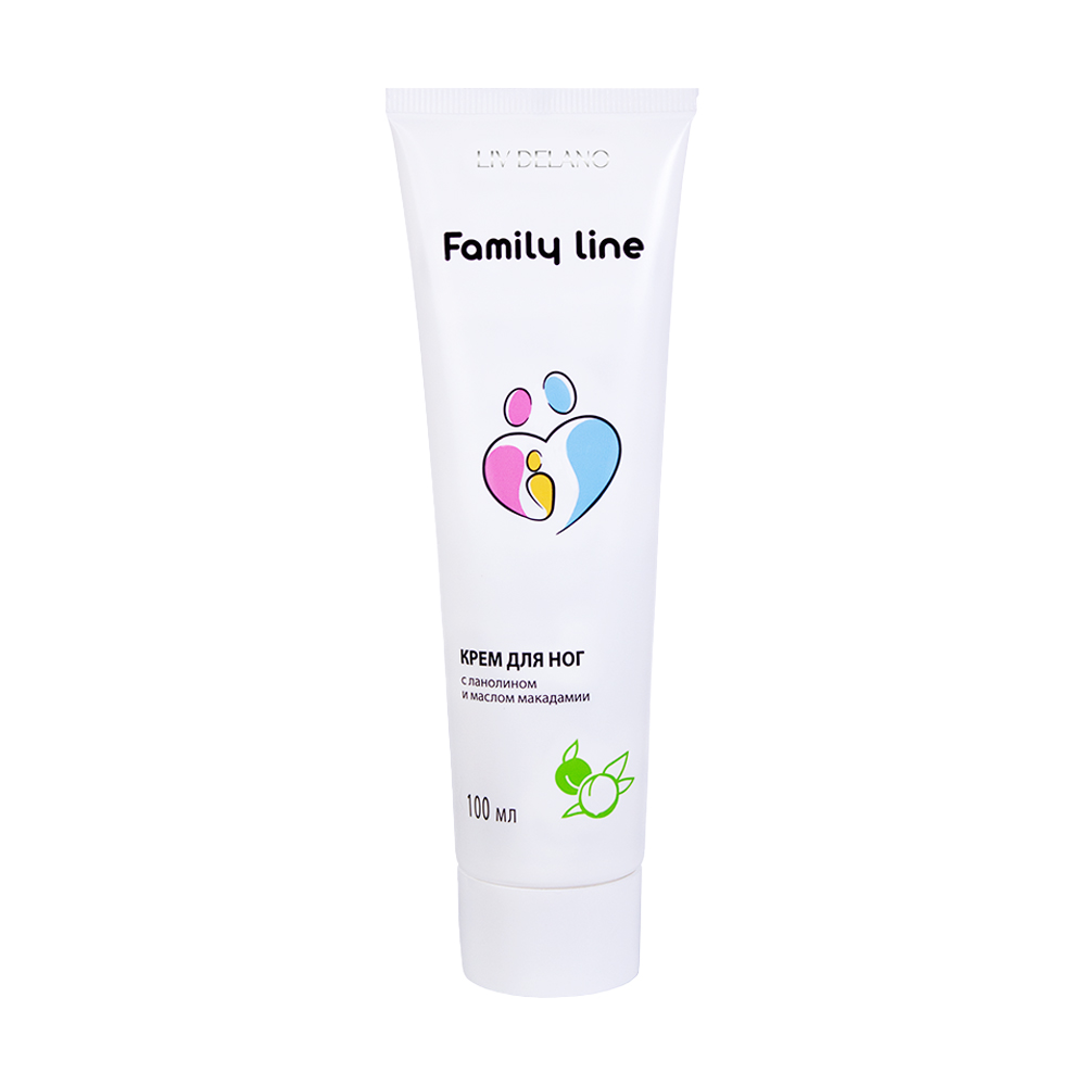 Крем для ног "Family Line", LIV DELANO, с ланолином и маслом макадамии ...