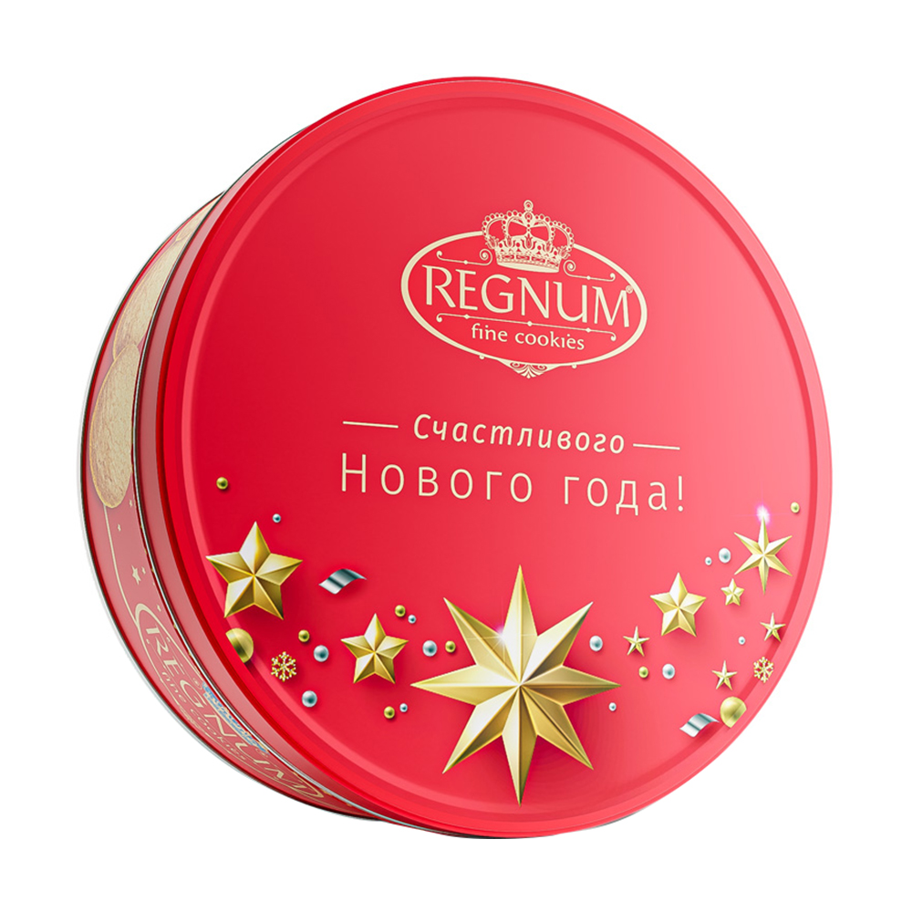 Печенье сдобное, REGNUM, в железной банке, 150 г, в ассортименте ...