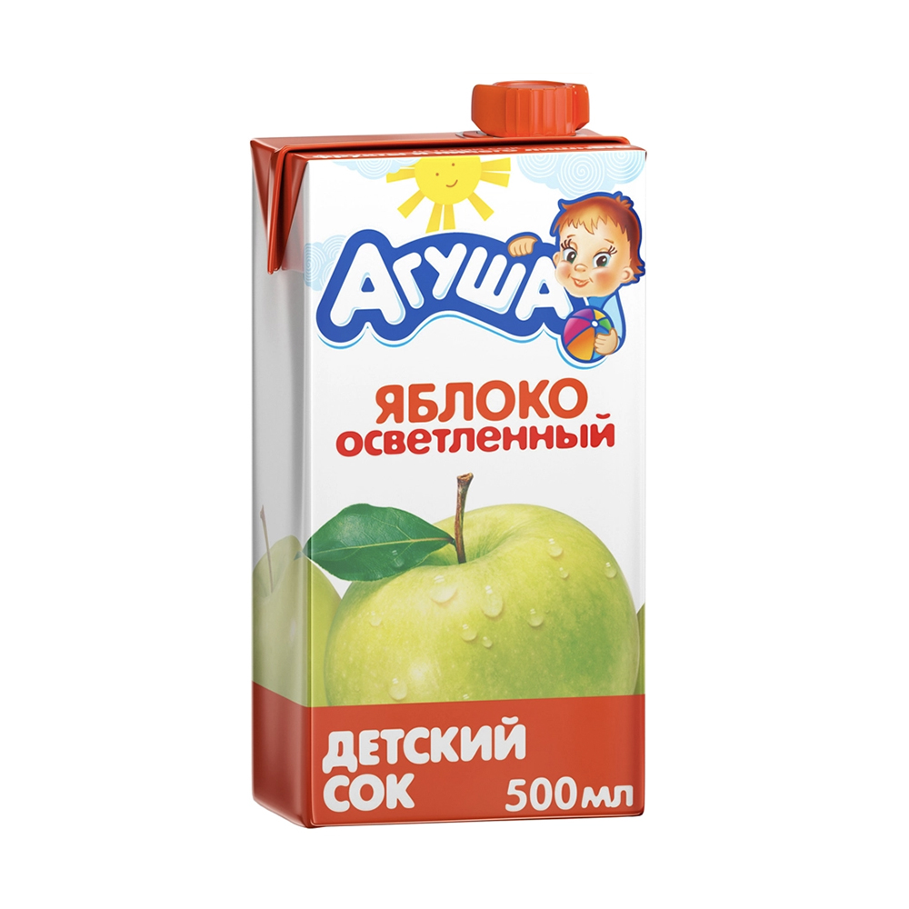 Сок "Яблоко осветлённое", Агуша, 500 г - купить в интернет-магазине Fix ...