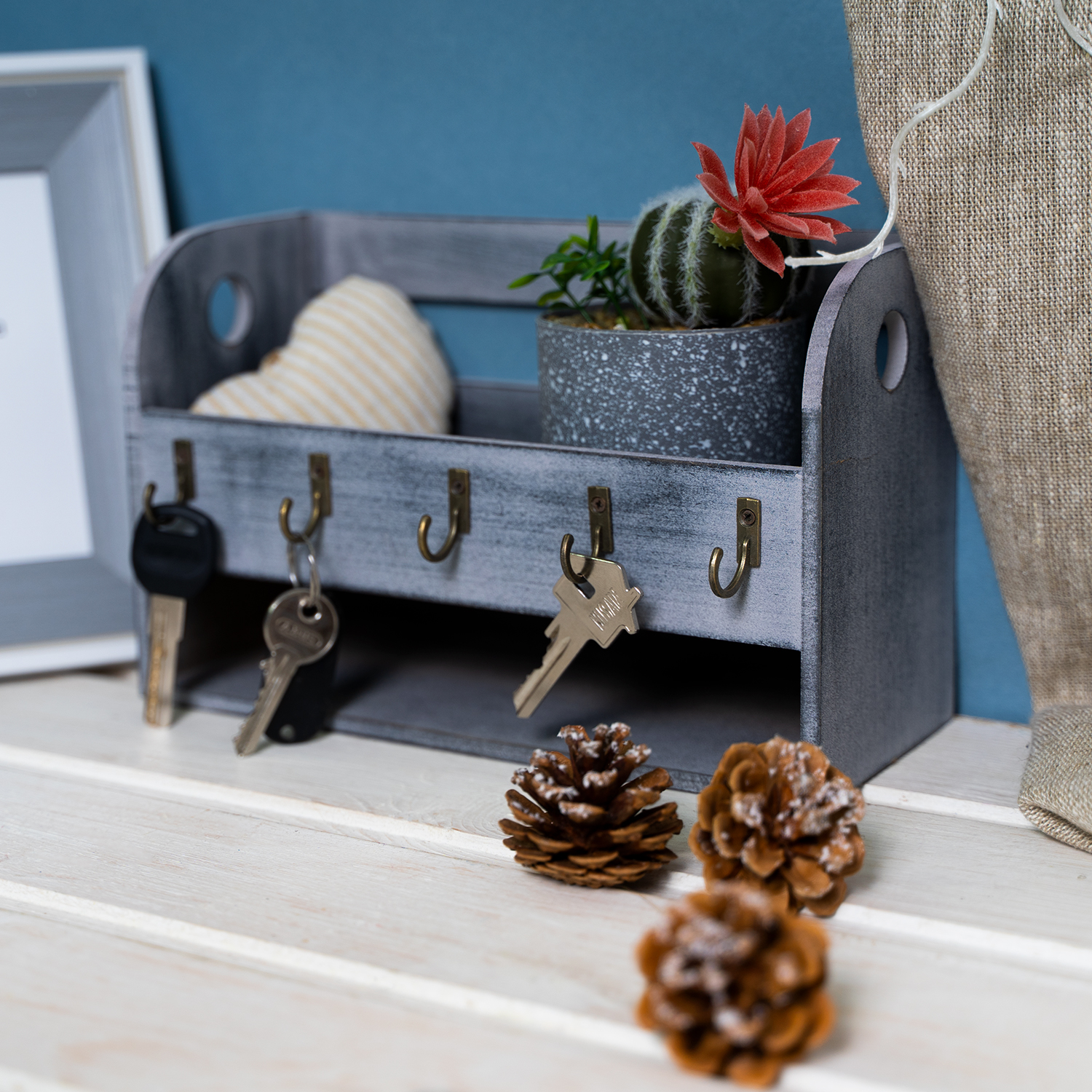 Подставка для мелочей с крючками, 24х10х15 см, в ассортименте - купить ...