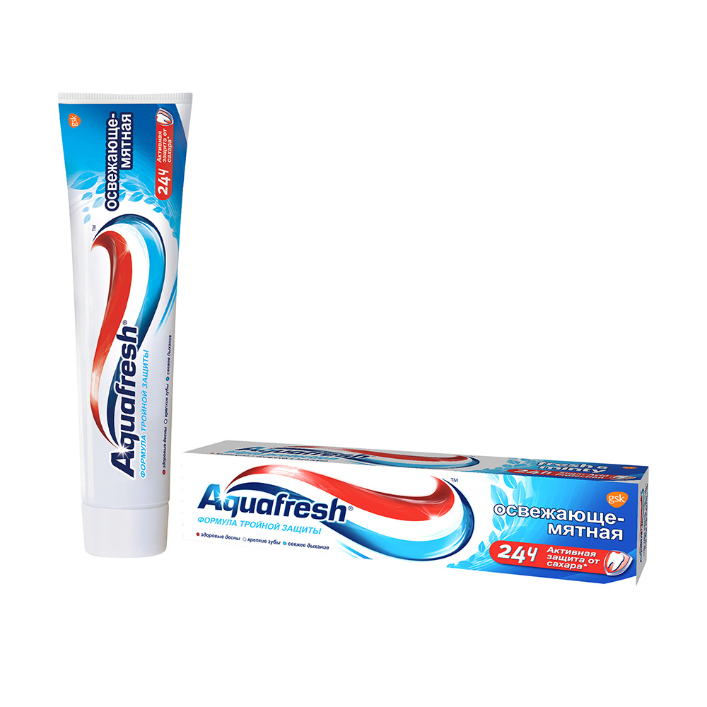 Зубная паста "Освежающе-Мятная", Aquafresh, 100 мл - купить в интернет ...