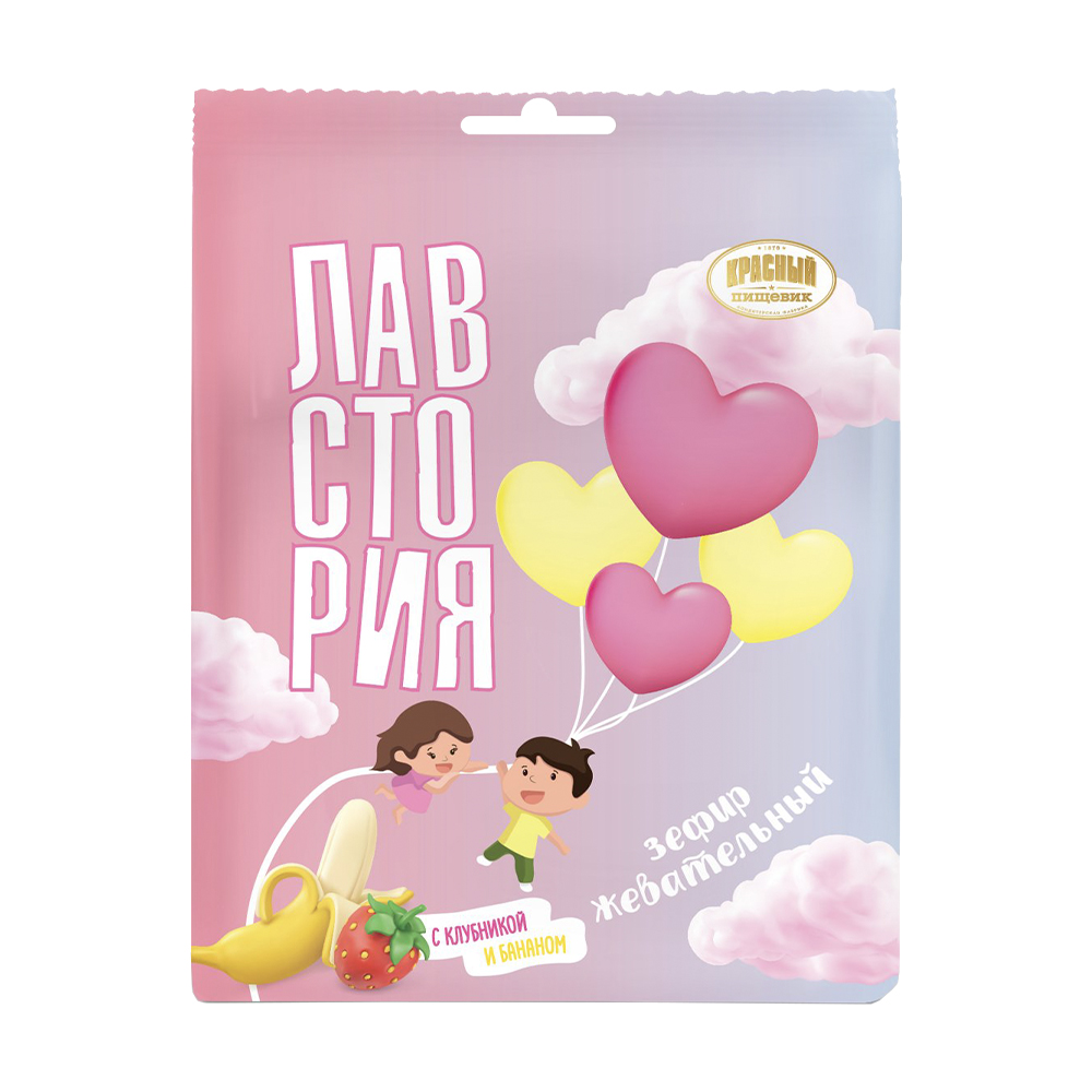 Зефир жевательный "Клубника-банан", Лавстория, 100 г - купить в ...
