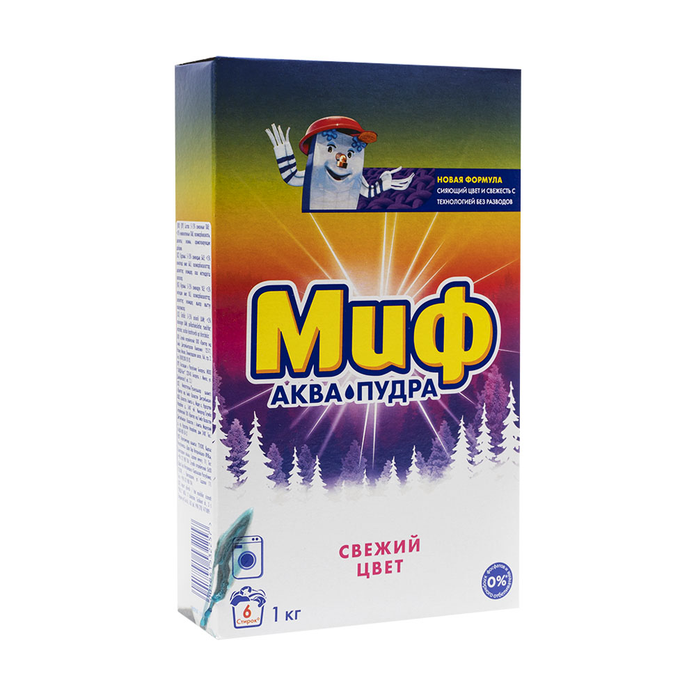 Стиральный порошок, Миф, 1 кг, в ассортименте - купить в интернет ...