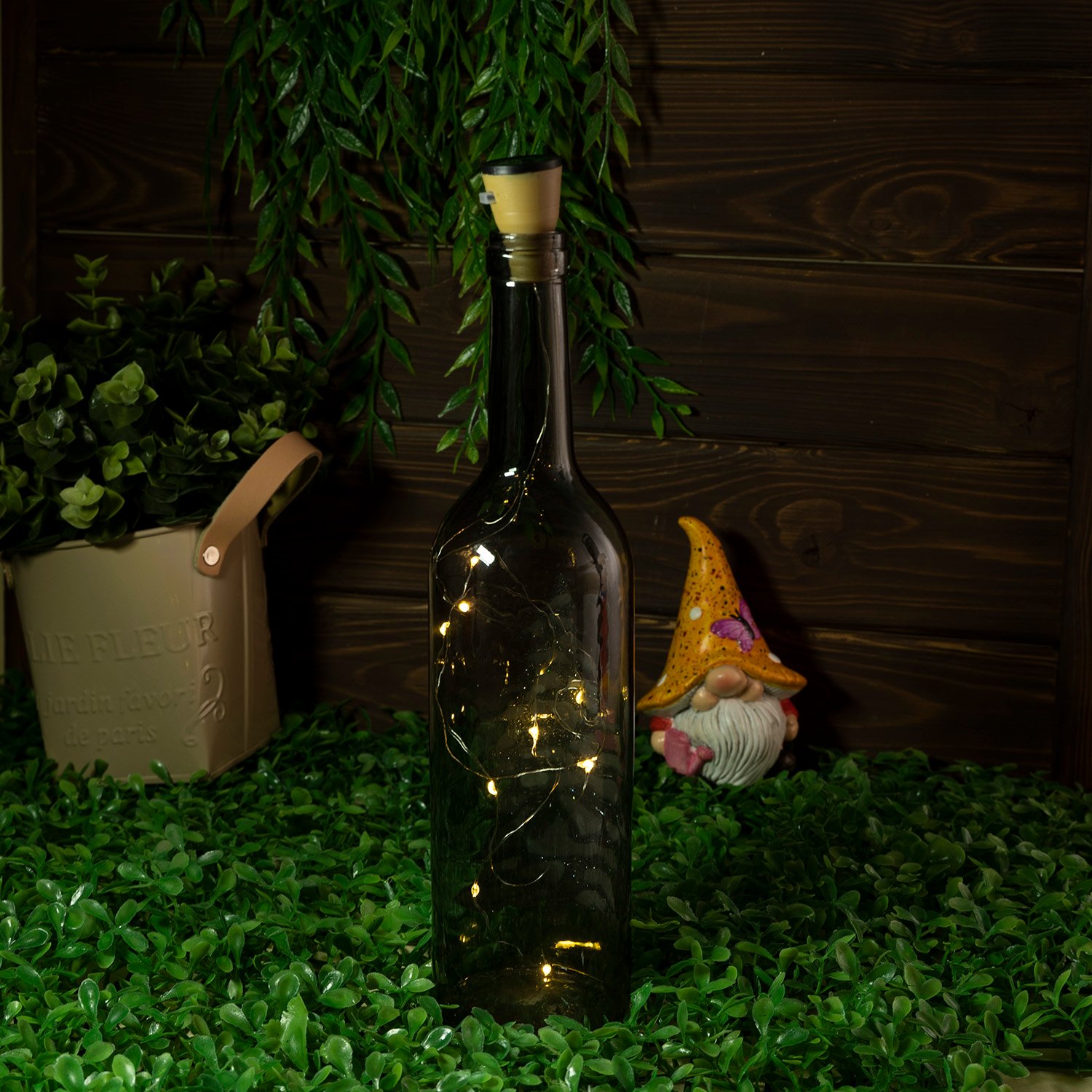Гирлянда Пробка на бутылку Greenart 1 м на солнечной батарее