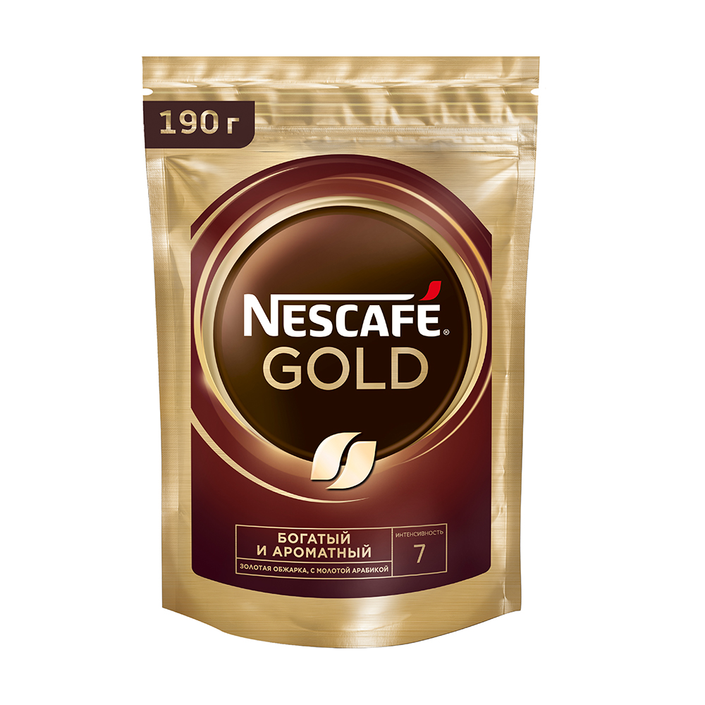 Растворимый кофе "Gold", Nescafe, 190 г - купить в интернет-магазине ...